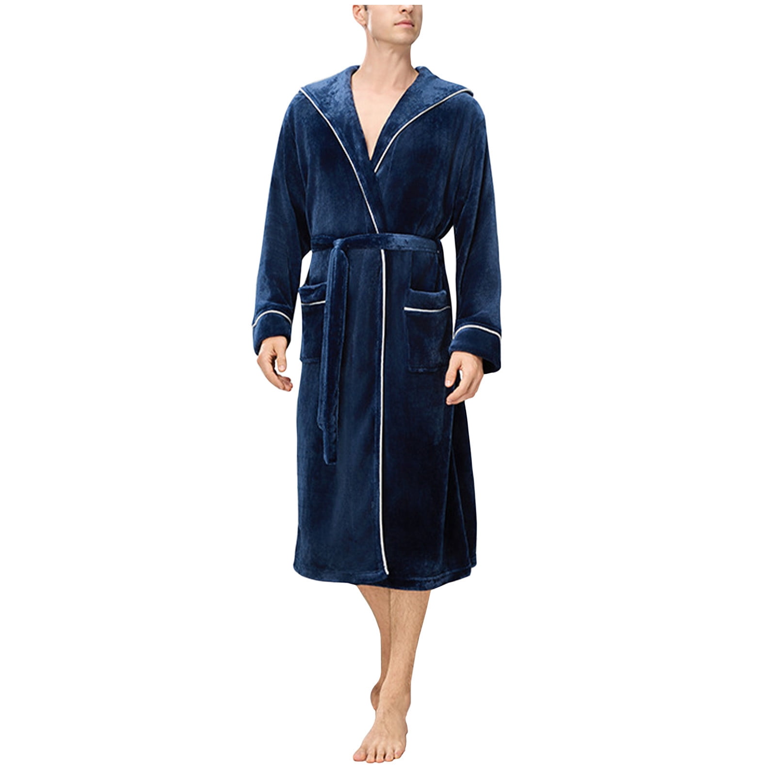 Click here for Igsxakp Mens Collar Fleece Robe - Plush Flannel Ro... prices