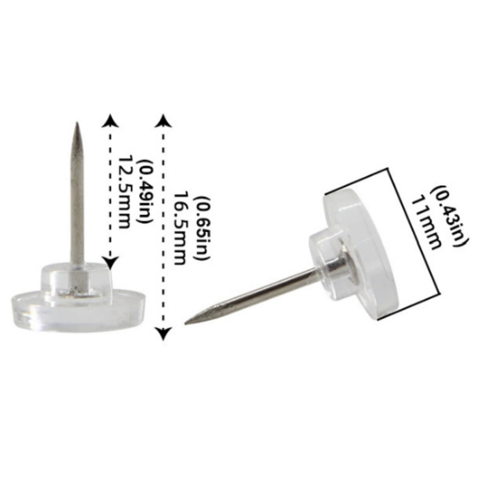 Click here for Mfg2020 100pcs Clear Push Pins  Round Plastic Tran... prices