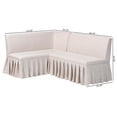 Baxton Studio Bryna 2 Piece Fabric Upholstered Dining Nook Bench Set ...