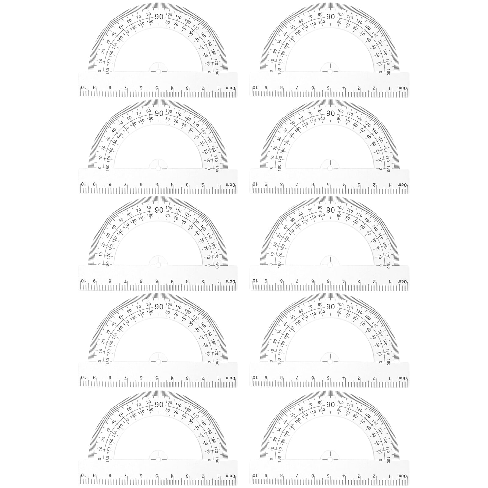 Click here for Ounona 10pcs Measuring Protractor Half Circle Prot... prices