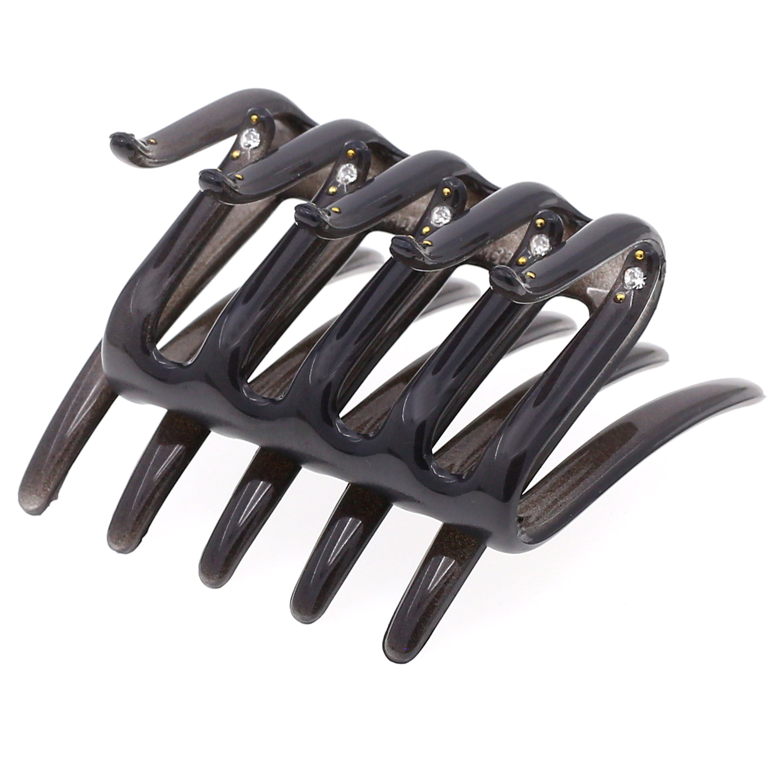 Camila Paris Gray Interlocking Hair Combs with Swarovski Crystals ...