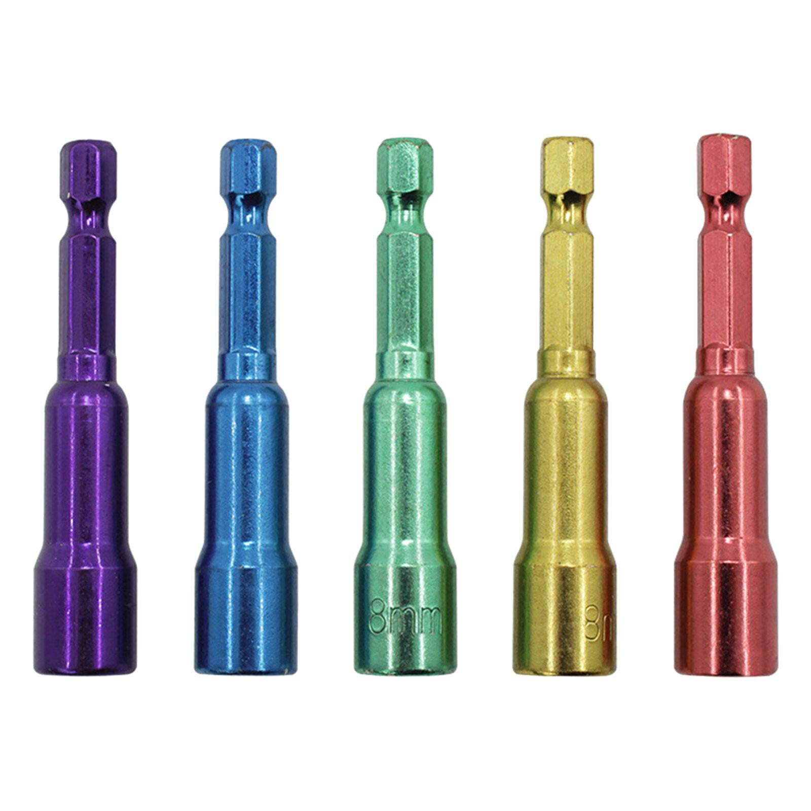 5x 65mm Nut Driver Set Driver Bit Set Hex Screws Nut Sleeve Nozzles ...