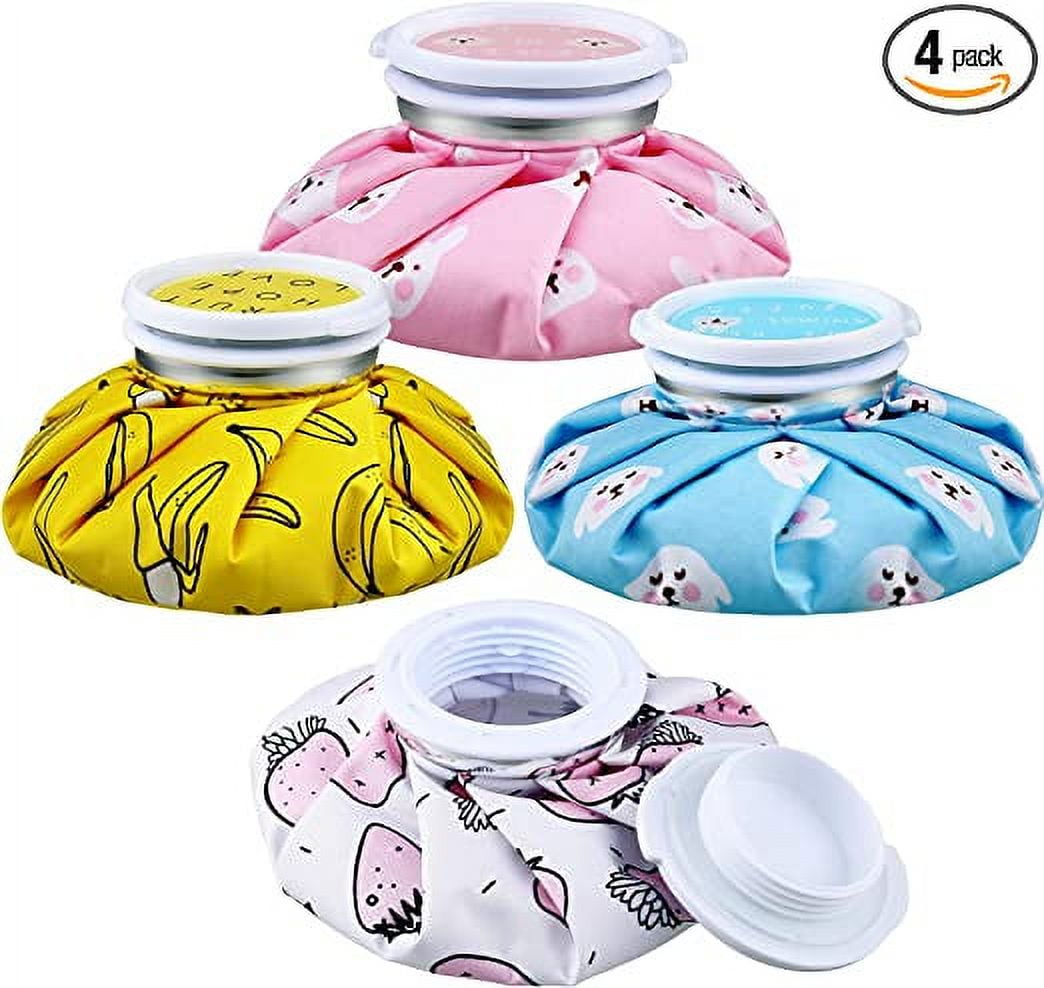 Paquete de 4 compresas de hielo reutilizables para uso en frío y calor ...