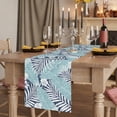 Blue Palm Tree Burlap Cotton Table Runner 13x72 Inches Long, Summer ...