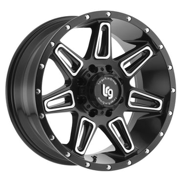 22" Black With Natural Accents Burst Series Wheel by LRG Wheels ...