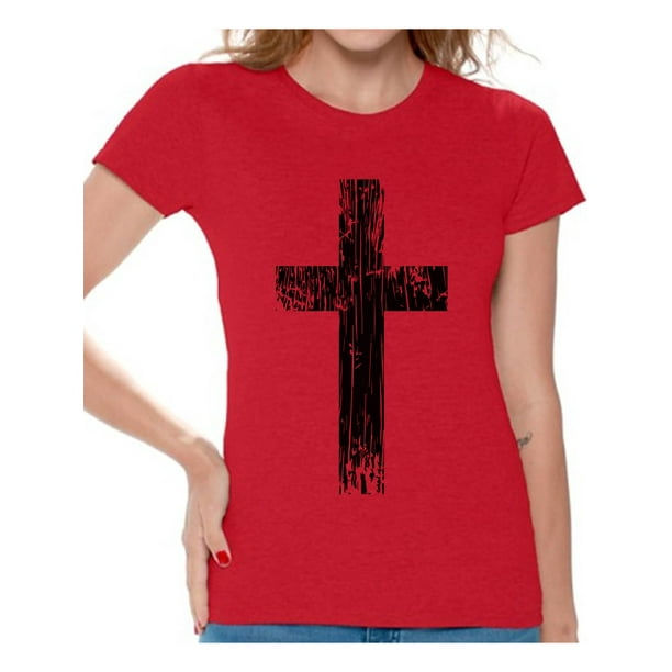 Awkward Styles Awkward Styles Black Cross Shirt For Ladies Christian