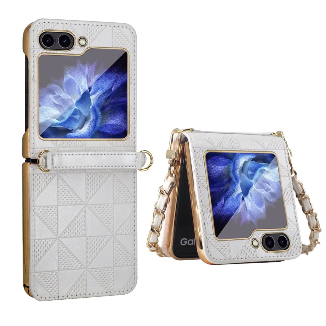 Frusde Leather Case Compatible with Samsung Galaxy Z Flip 5 with Screen ...