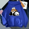 Bibifish Womens Cute Panda Stack Graphic Hoodies With Pocket Oversized ...