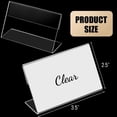 3.5 x 2.5 Inches Acrylic Sign Holder Slant Back Sign Holders Clear ...