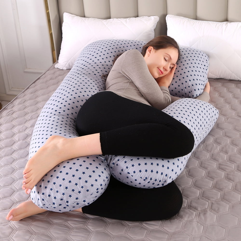 "Topchances Extra Large Full Body Pillow - J Shaped Bed Pillow for Men ...