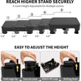 5-Level Adjustable Step Stool, 700 LBS Capacity Safety Bed Step for ...