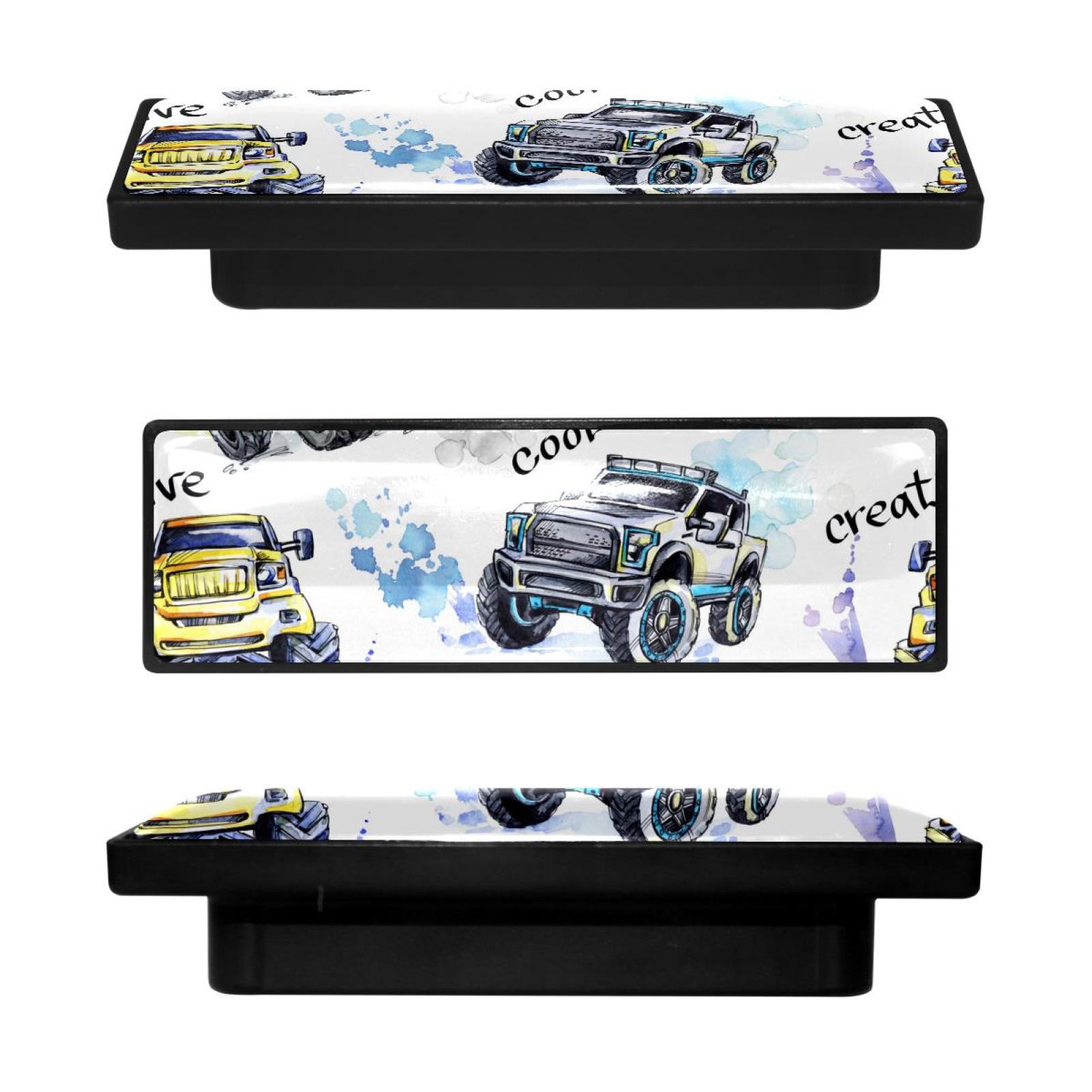 4 Pcs Rectangle Cabinet Handle Cupboard Knob Drawer Pulls Handle Cross ...