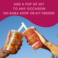 Joyba Strawberry Lemonade Green Tea Bubble Tea, 12 fl oz Cup (Pack of 4 ...