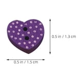 Raindrops 100 Pcs Buttons Decor Dotted Heart Buttons Child 1.3X1.5cm ...