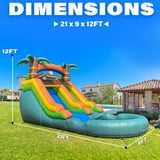 Connsann Safari Inflatable Water Slide, Commercial Use, Outdoor, 21' x ...