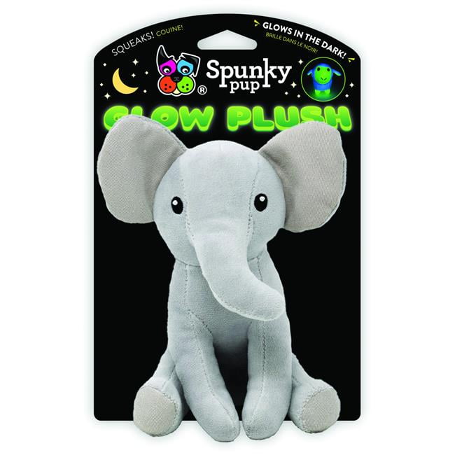 Spunky MP24 Pup 3151 Glow Plush Elephant Toy, Blue - Small - Walmart.com