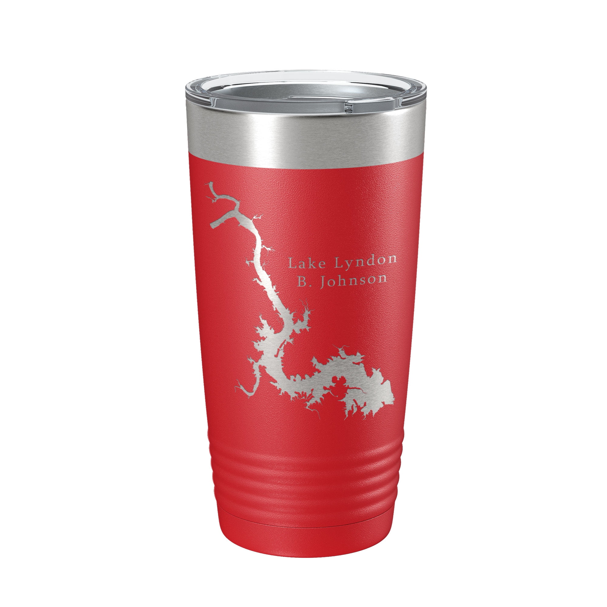 Lake Lyndon B. Johnson Map Tumbler Travel Mug Insulated Laser Engraved ...