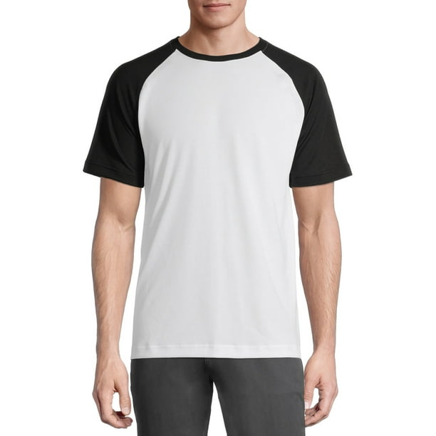 GEORGE - George Men's Short Sleeve Raglan T-Shirt - Walmart.com ...