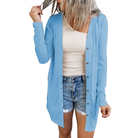 Snap Front Sweatshirt Cardigan