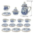 Porcelain Tea Cup Set Ceramic Teapot Afternoon Tea Making Toys Teapot ...