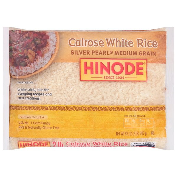 Hinode Silver Pearl Medium Grain Calrose White Rice, 32 oz - Walmart.com