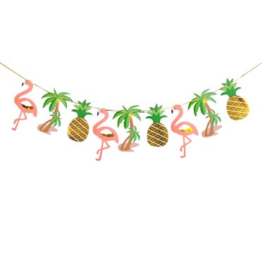 3 Meters Buntings Banners Party Long Felt Selva Greenery Tropical Plant ...