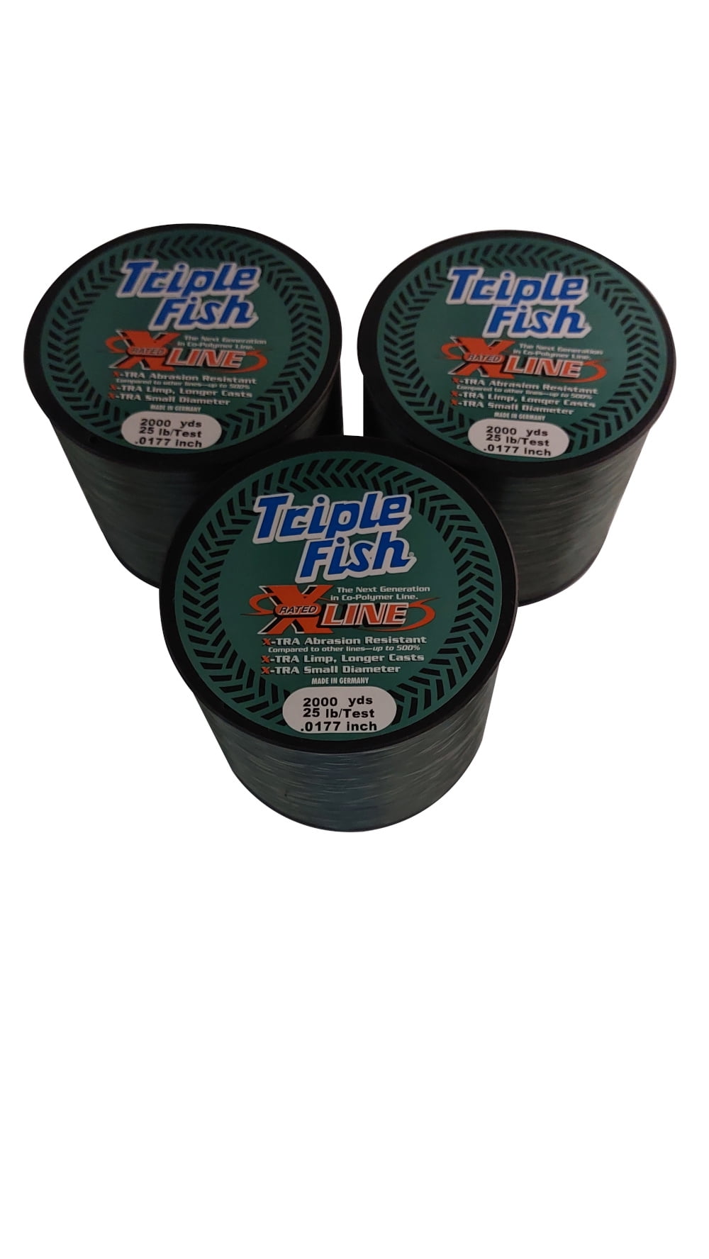 TRIPLE FISH LINE X STRONG, 2000 YDS, 25 LB TEST, 00177 INCH - Walmart.com