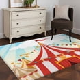Area Rug 3x5ft Cartoon Stripe House Flag Area Rugs Washable Low Pile ...