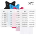 BRGZLK 5 Pack Little Girls Camisole Top Summer Solid Color Round Neck ...
