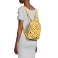 Madden NYC Women's Mini Quilted Zip Backpack Yellow Plaid - Walmart.com