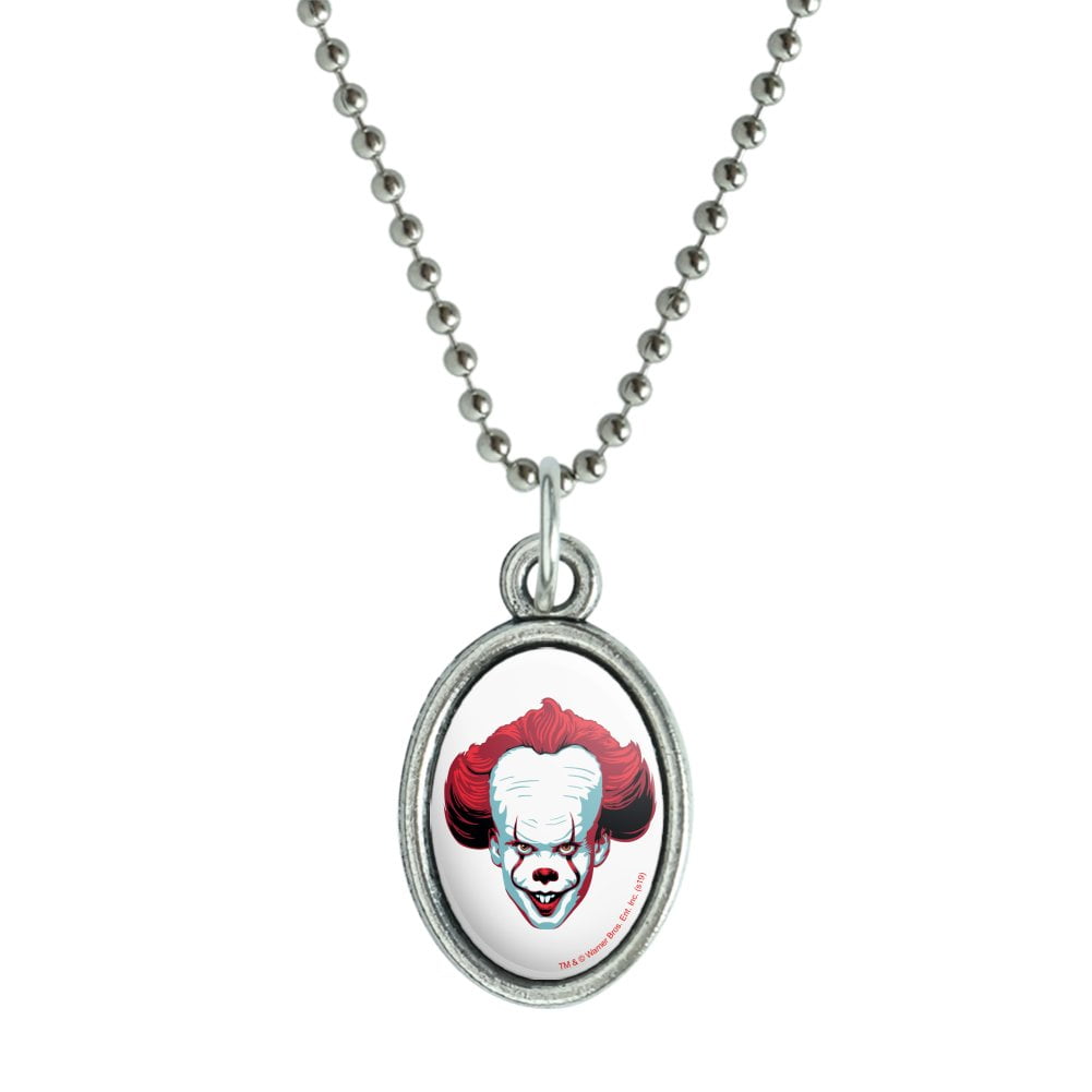 IT Pennywise Come Home Antiqued Oval Charm Pendant with Chain - Walmart.com