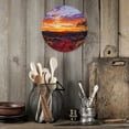 1pc 8x8inch Aluminum Australian Outback Sunset Round Metal Wall Art ...