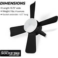 Bell and Howell Socket Fan Light, 1000 Lumens, 4 Blades, Remote Control ...