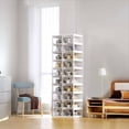 ANTBOX Collapsible Shoe Boxes Clear Stackable, Quick Setup Drop Front ...