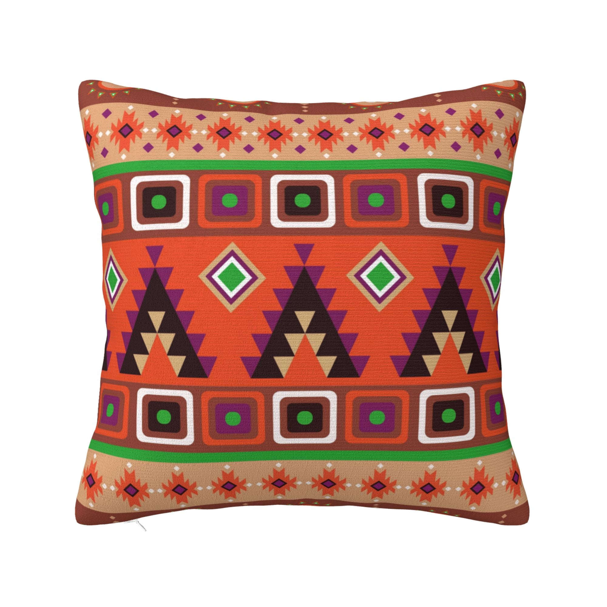 ZICANCN Native Southwestern Aztec Ethnic Throw Pillow Covers, Bed Couch ...