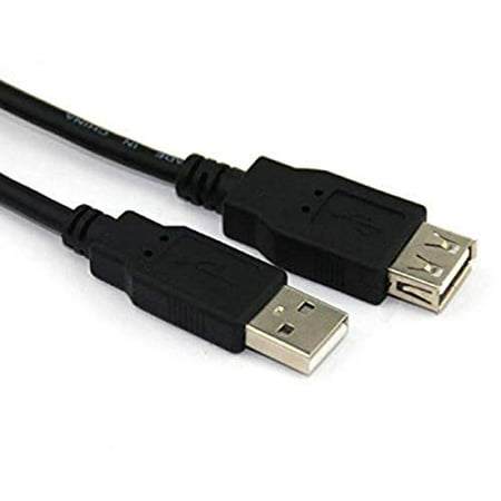 Vcom USB 2.0 Type A Male to Female Extension 6-Feet Black Cable (CU202 ...