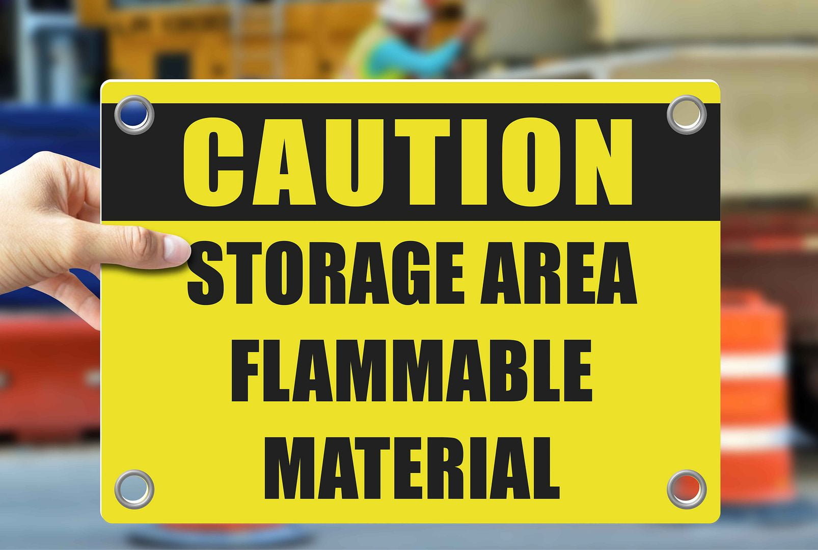 STORAGE AREA FLAMMABLE MATERIAL | Warning Notice Caution Danger 3mm PVC ...