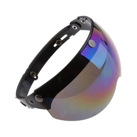 Motorcycle Helmets 3/4 Face 3 Snap Flip Up Visor Shield Motorcycle Flip ...