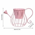 Iron Art Watering Can Shape Flower Pot,Metal Strip Planter,Rustic ...