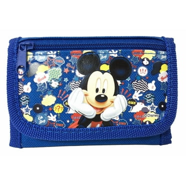 Disney Mickey Mouse & Minnie Kids Tri-Fold Wallet Coin Purse - Walmart.com