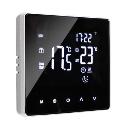 TFixol Electric Heating Thermostat 0-99 (℃) 16000 (mA) Touch LCD Screen Floor Heating Thermostat ...