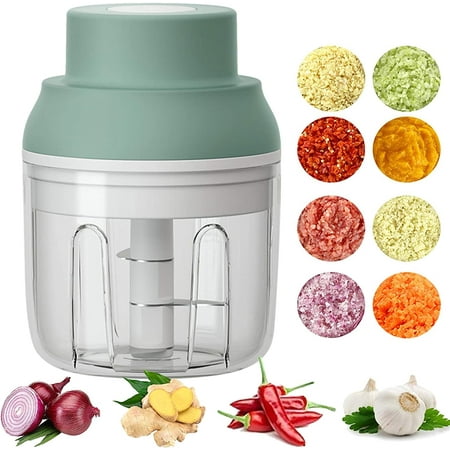 Electric Mini Food Chopper ,250ML Portable Garlic Chopper with USB ...