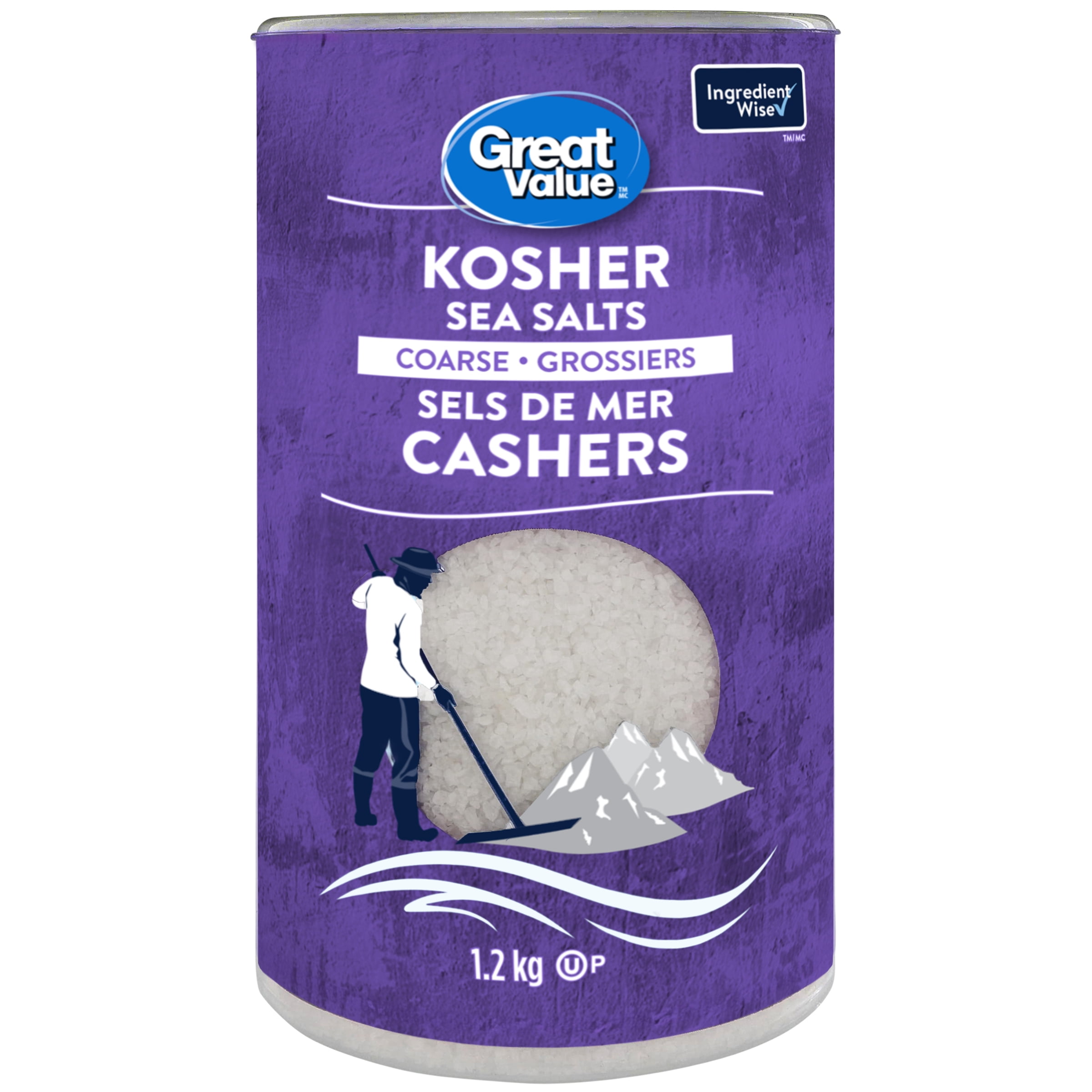 Great Value Kosher Coarse Sea Salts - Walmart.ca