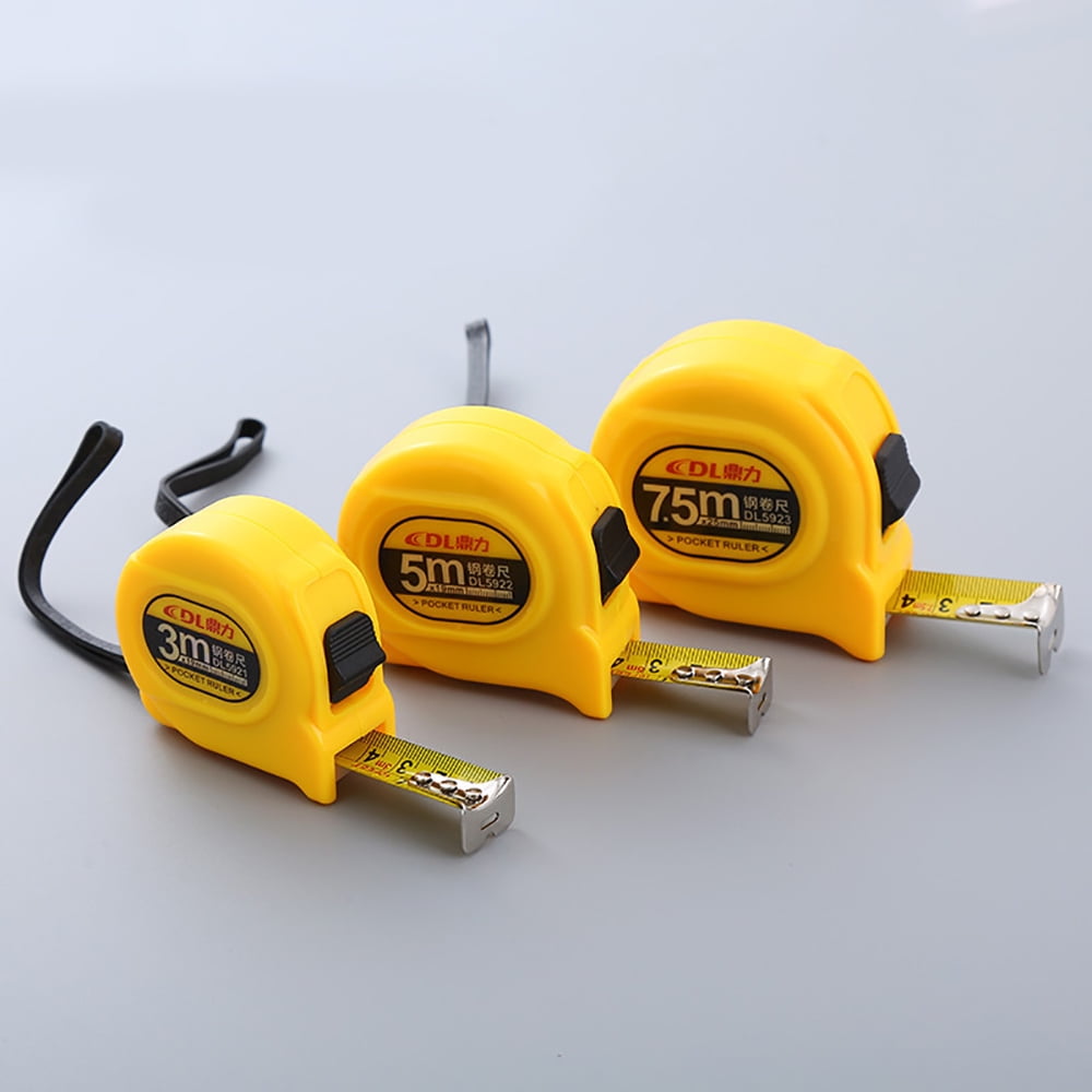 Juego de 3 cintas métricas enrollables de plástico y acero inoxidable (3 m/5 m/7,5 m) | Bodega ...