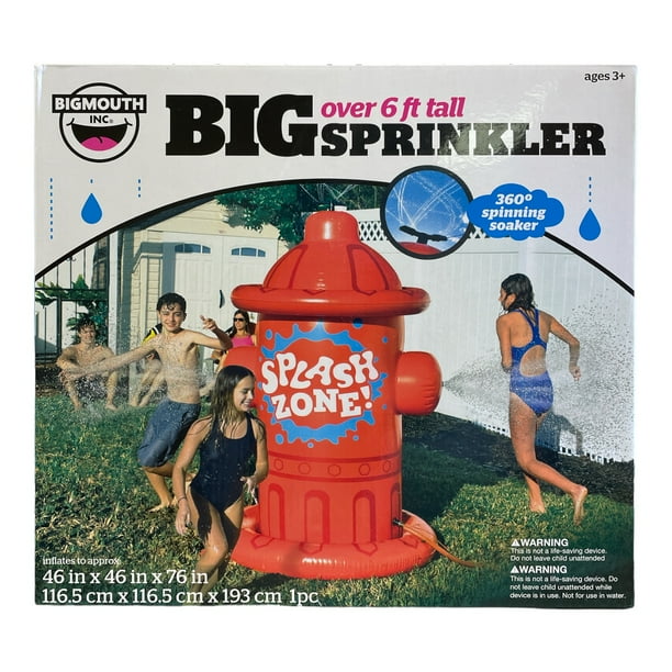 BigMouth Giant Inflatable Fire Hydrant Splash Zone Sprinkler, 76" Tall ...