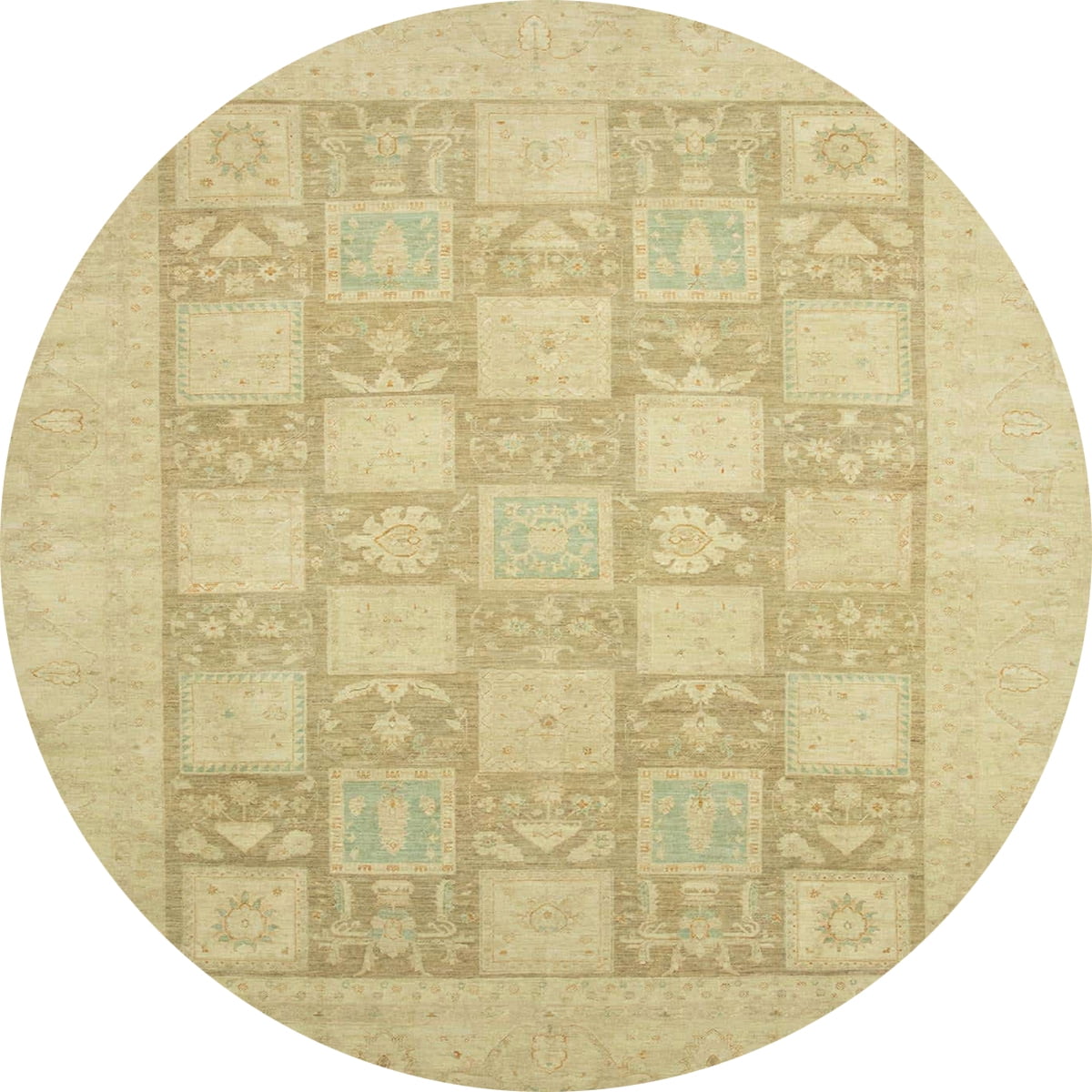 Ahgly Company Indoor Round Abstract Metallic Gold Abstract Area Rugs, 4 ...