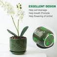 "BUYMAX Orchid Pots with Holes, Ceramic Orchid Planter, 5"" and 6 ...