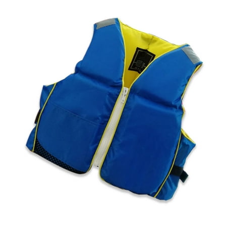 Life Jacket with Pocket Adjustable Buckle Water Proof Zipper Boating ...