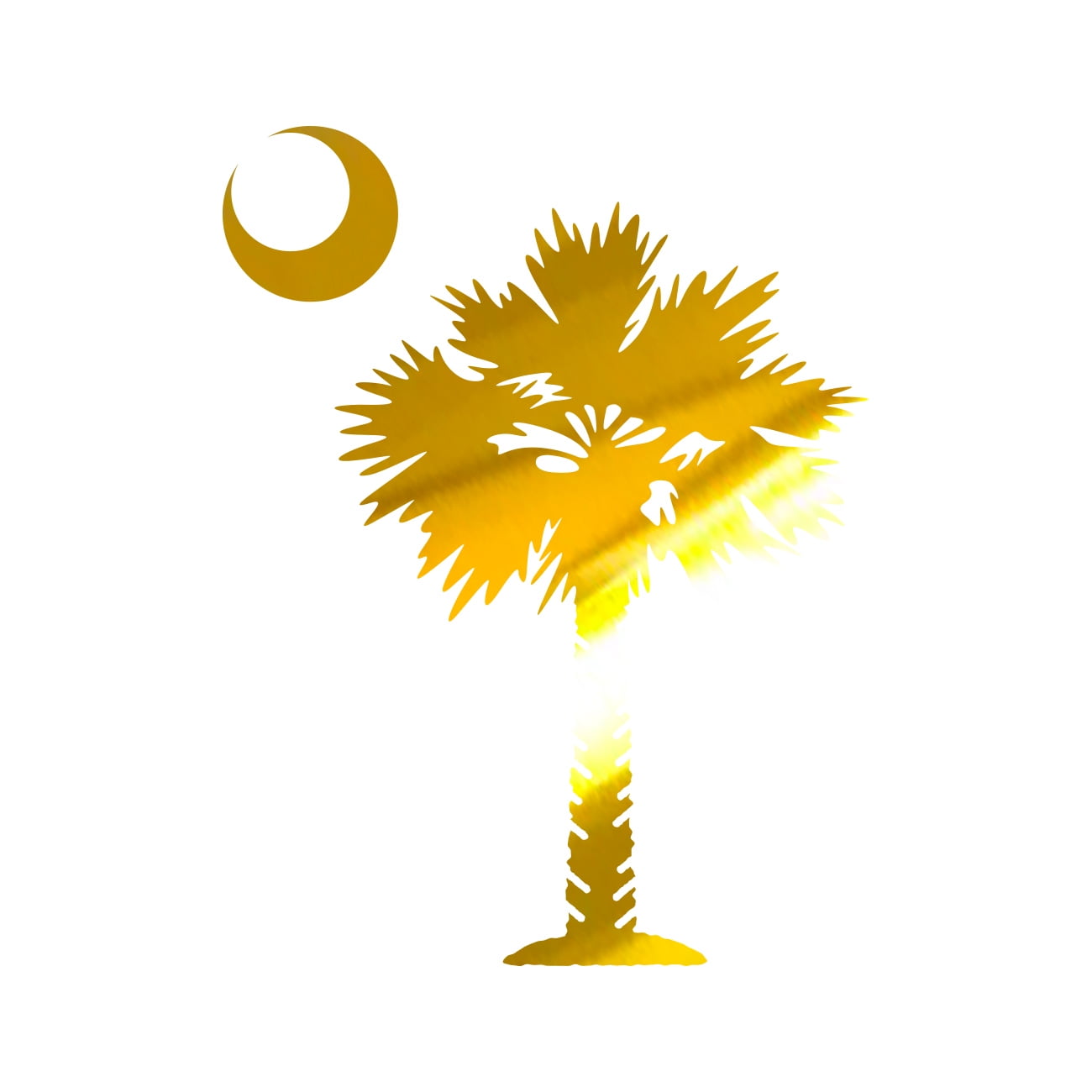 SC South Carolina Palmetto Tree Crescent Moon Sticker Decal Die Cut ...