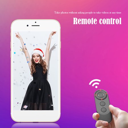 Jinveno Bluetooth-Compatible Remote Control Button Wireless Controller Self-Timer Selfie ...